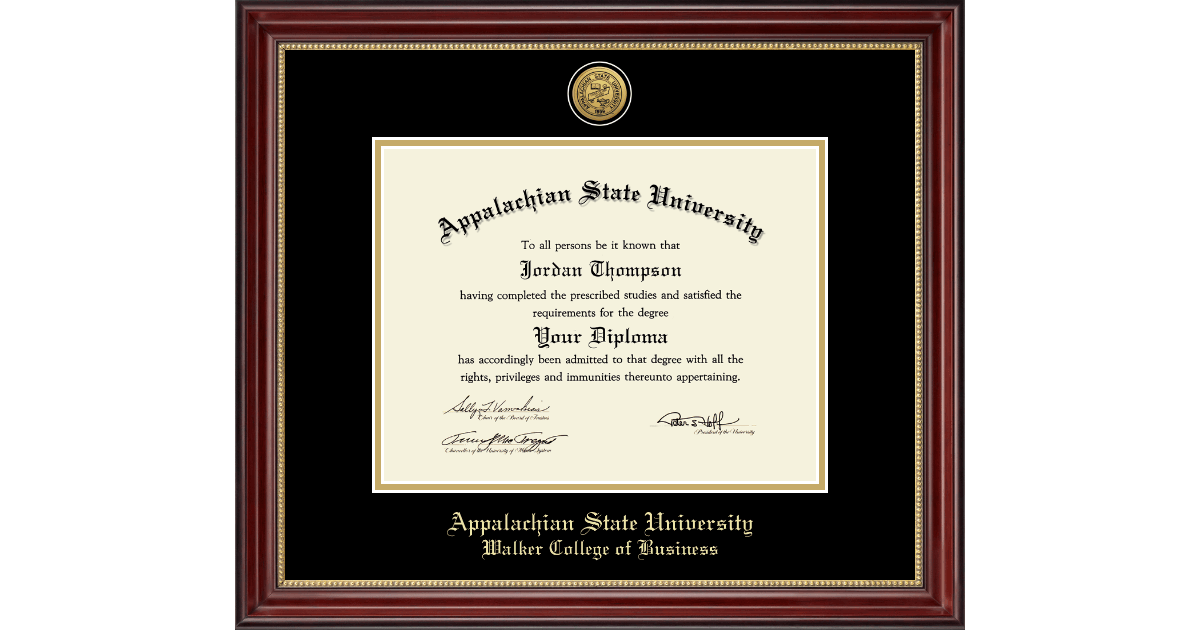Gold Engraved Medallion Diploma Frame in Kensington Gold Appalachian ...