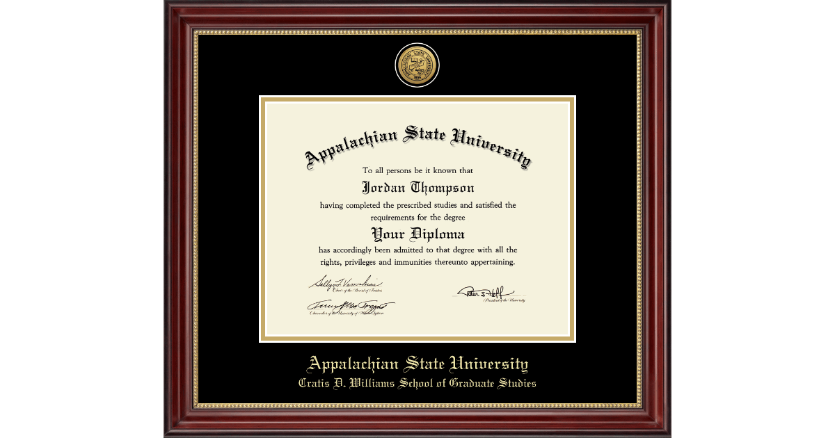 Gold Engraved Medallion Diploma Frame in Kensington Gold Appalachian ...