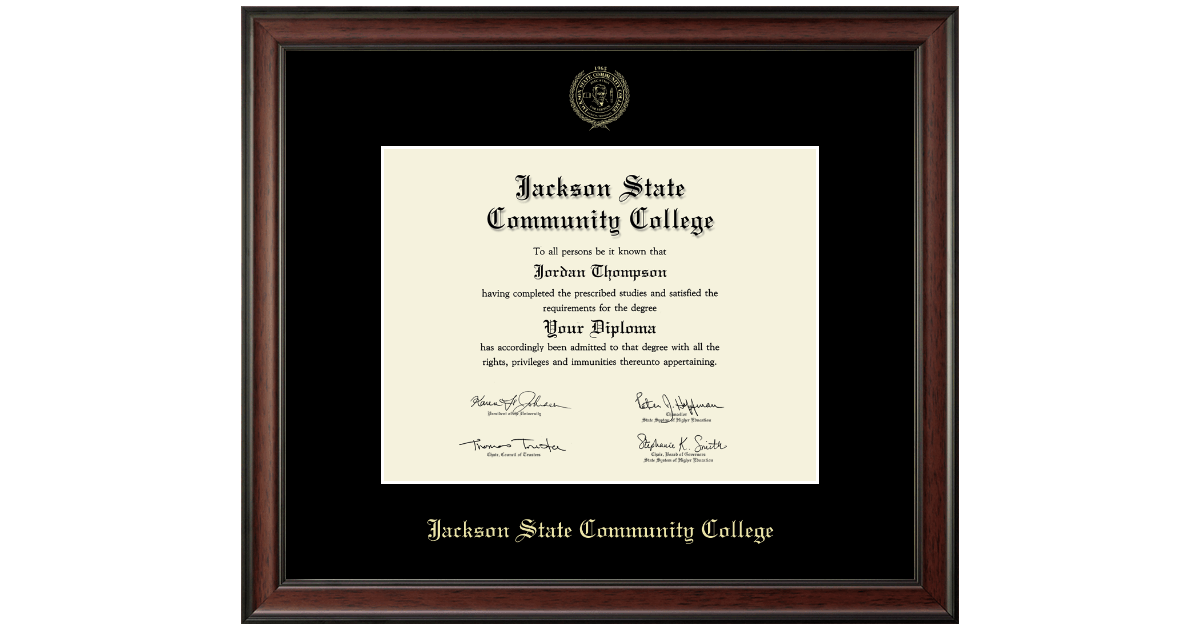 Jackson State Community College Diploma Frame | Church Hill Classics