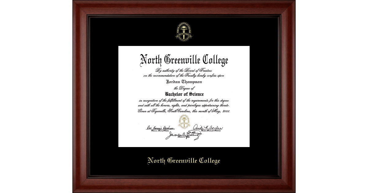 Gold Embossed Diploma Frame in Cambridge North Greenville College ...