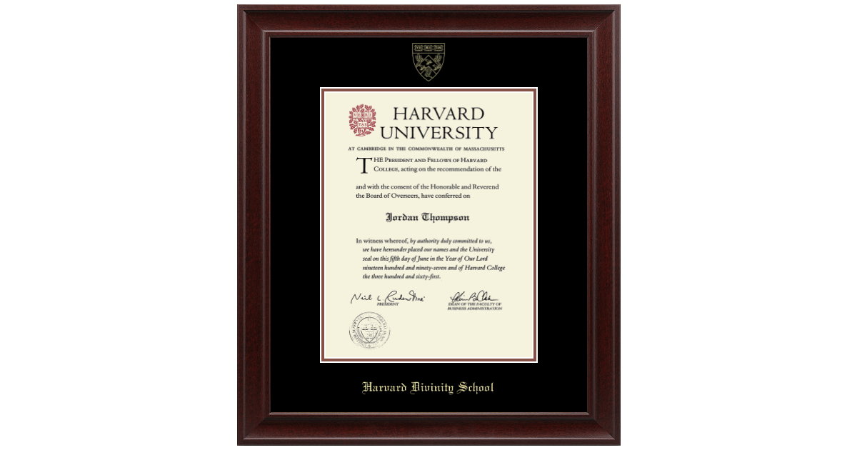 Gold Embossed Diploma Frame in Rainier Harvard University - Item #210608 from Harvard COOP Mail ...