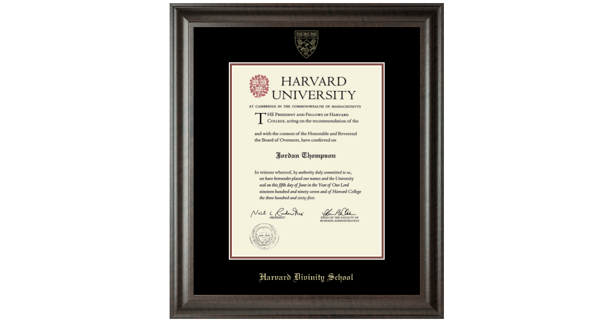 Gold Embossed Diploma Frame in Acadia Harvard University - Item #210609 ...