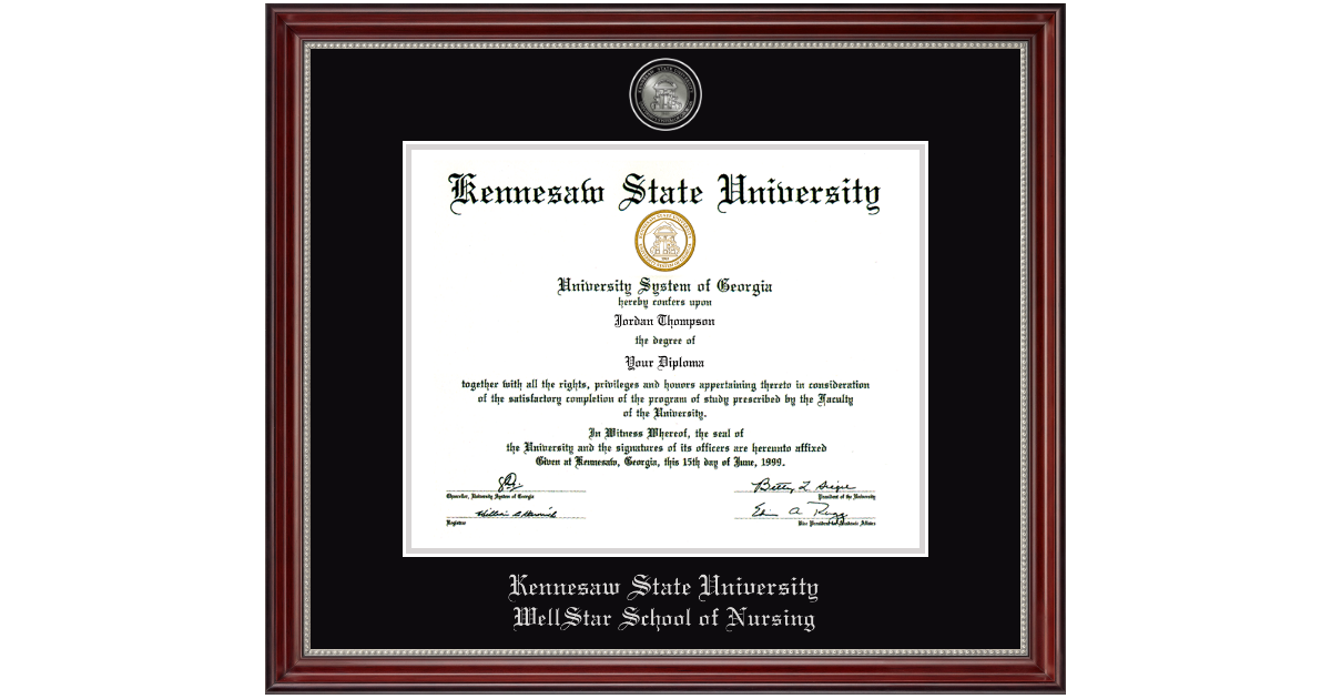 KSU WellStar School of Nursing Diploma Frames | Church Hill Classics