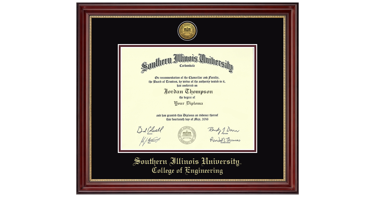 Gold Engraved Medallion Diploma Frame in Kensington Gold Southern ...