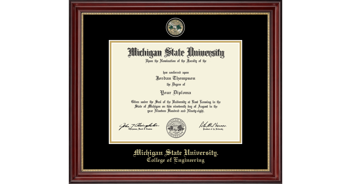 Masterpiece Medallion Diploma Frame in Kensington Gold Michigan State ...