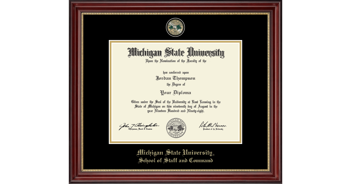Masterpiece Medallion Diploma Frame in Kensington Gold Michigan State ...