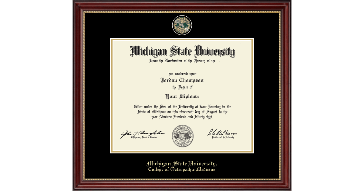 Masterpiece Medallion Diploma Frame in Kensington Gold Michigan State ...