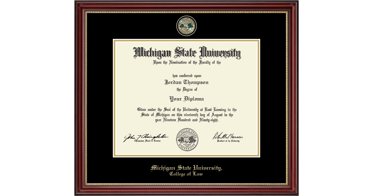 Masterpiece Medallion Diploma Frame in Kensington Gold Michigan State ...