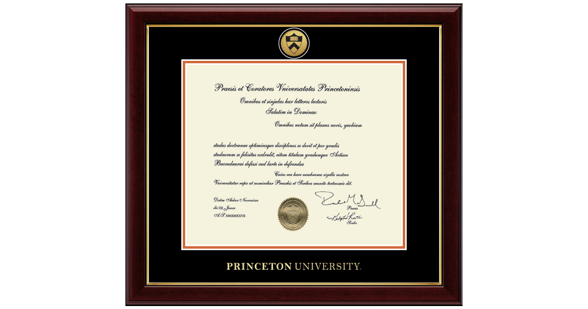 Master's - Gold Engraved Medallion Diploma Frame in Gallery Princeton ...