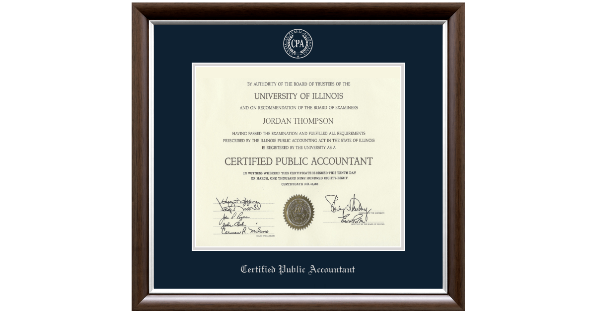 15"x17" - Silver Embossed Certificate Frame in Devonshire Certified ...