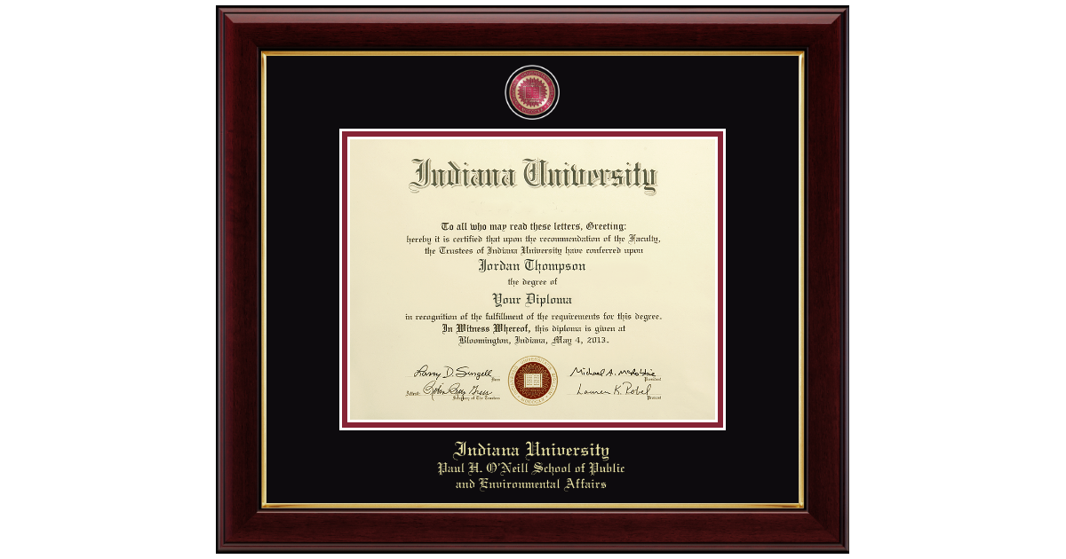 Masterpiece Medallion Diploma Frame in Gallery Indiana University ...