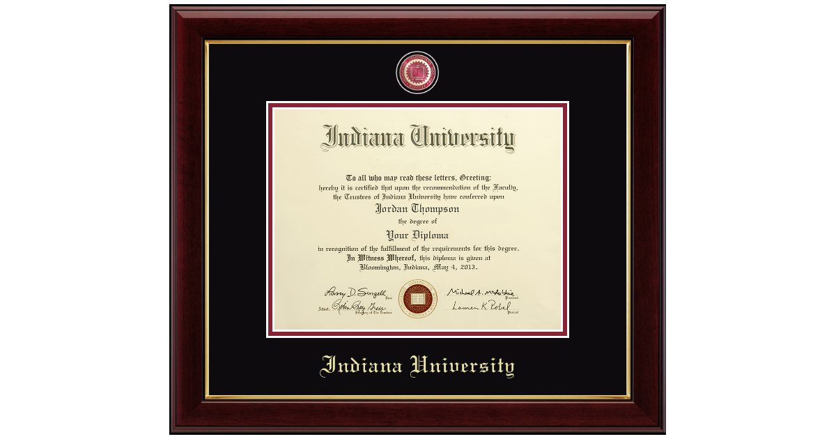 Masterpiece Medallion Diploma Frame in Gallery Indiana University ...
