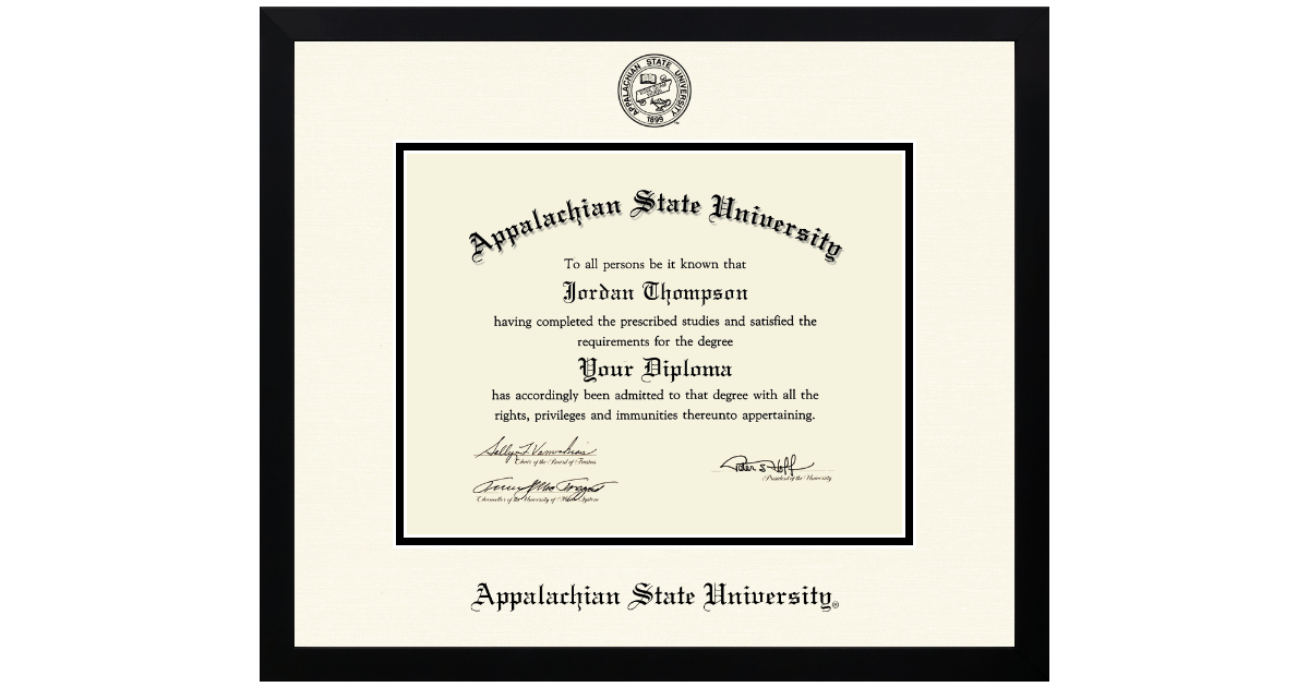 Appalachian State University Diploma Frame | Church Hill Classics