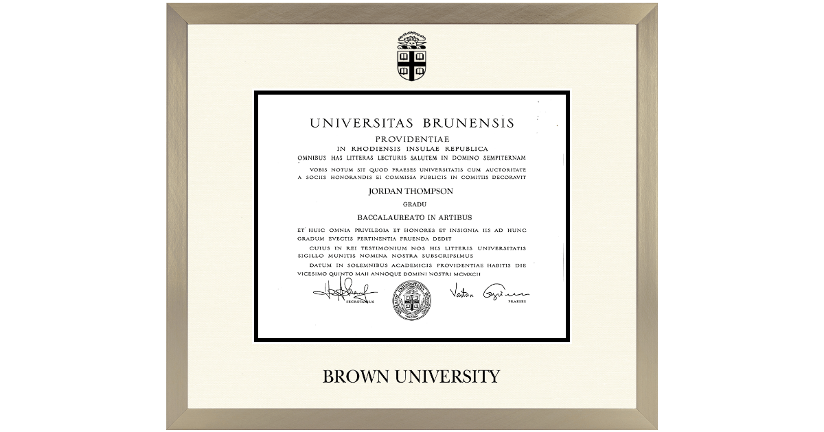 Icon Diploma Frame in Light Champagne - Item #P88987 from Brown University