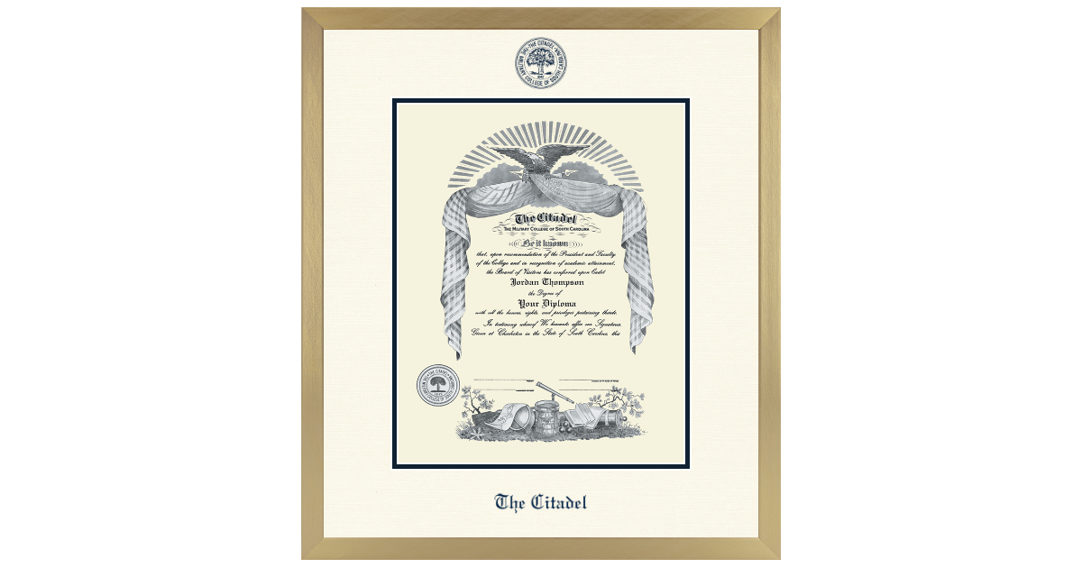 The Citadel Diploma Frame | Church Hill Classics
