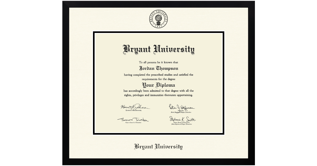 Bryant University Diploma Frame | Church Hill Classics