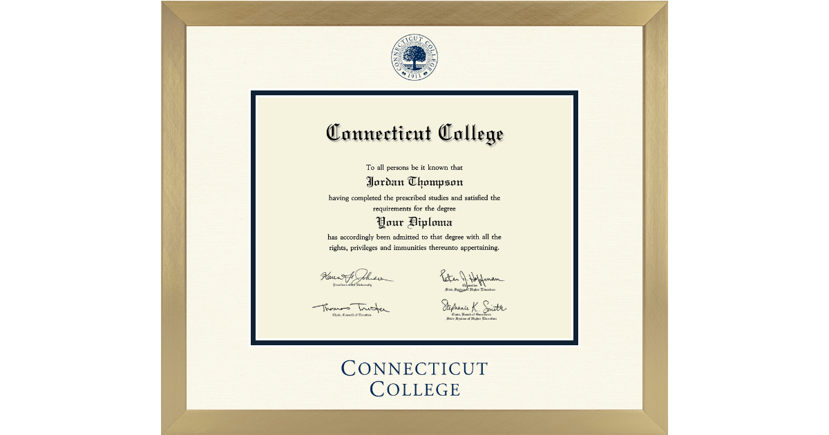 Connecticut College Diploma Frame | Church Hill Classics