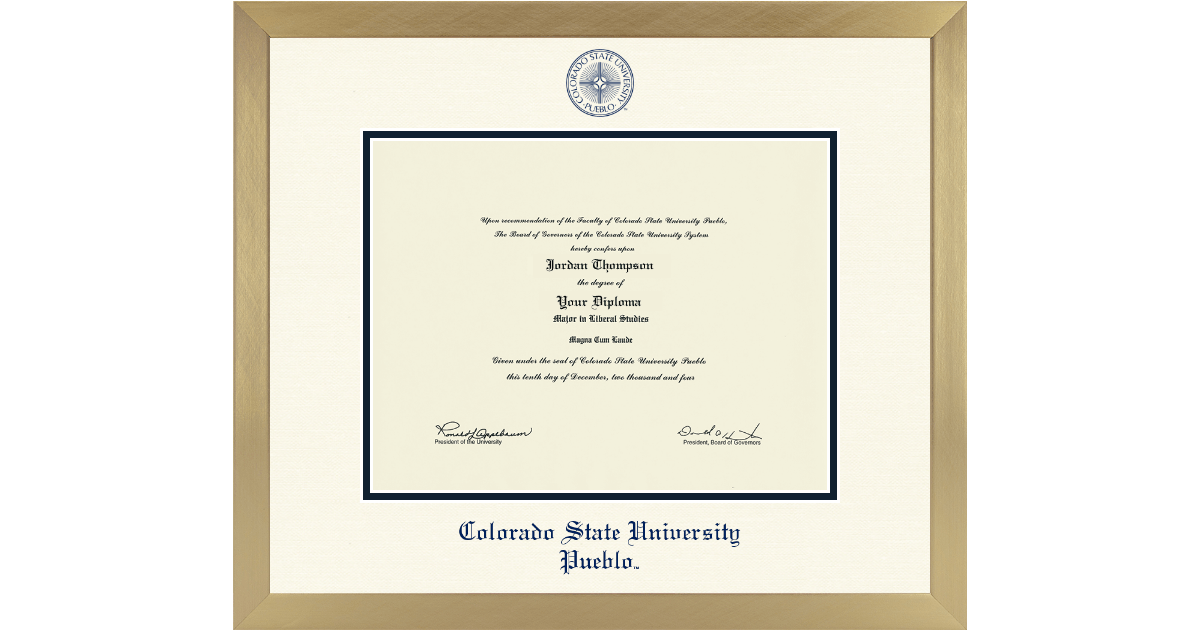 Colorado State University Pueblo Diploma Frame | Church Hill Classics