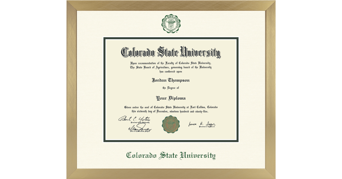 Colorado State University CSU Diploma Frame | Church Hill Classics