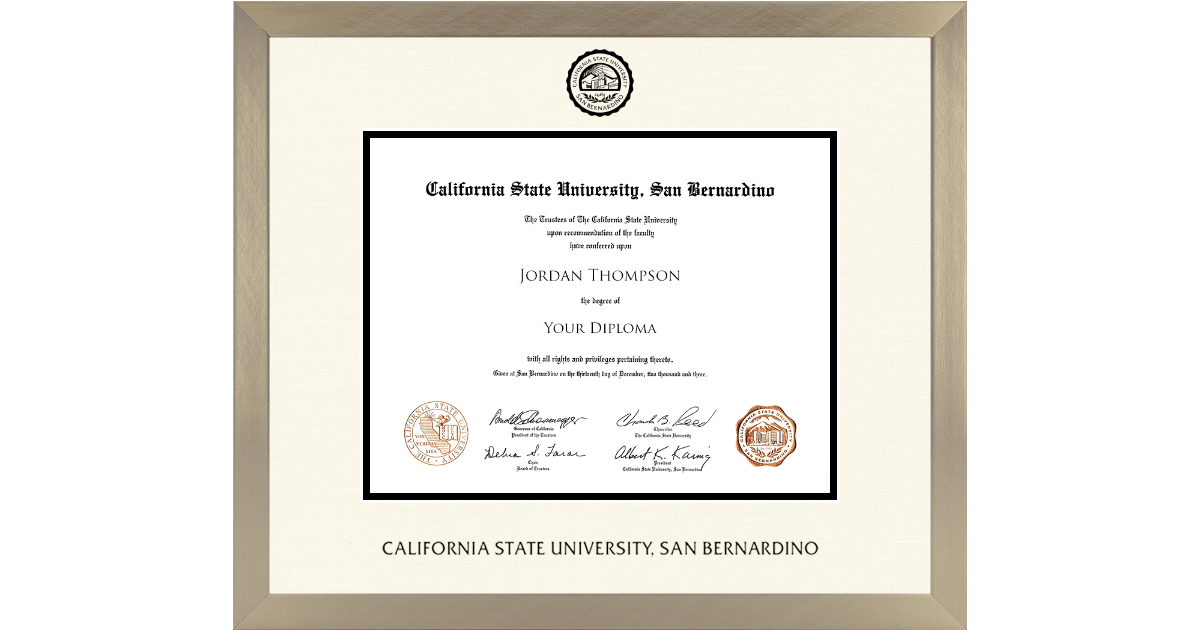 Icon Diploma Frame in Light Champagne - Item #P89272 from California State University San Bernardino
