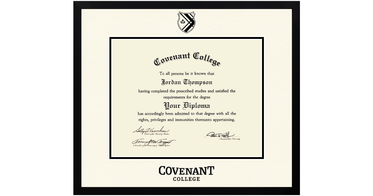 Covenant College Diploma Frame | Church Hill Classics