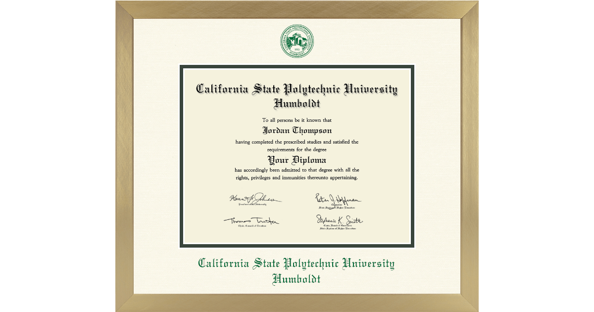 Cal Poly Humboldt Diploma Frame | Church Hill Classics