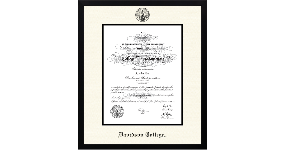 Icon Diploma Frame in Gotham - Item #P89342 from Davidson College