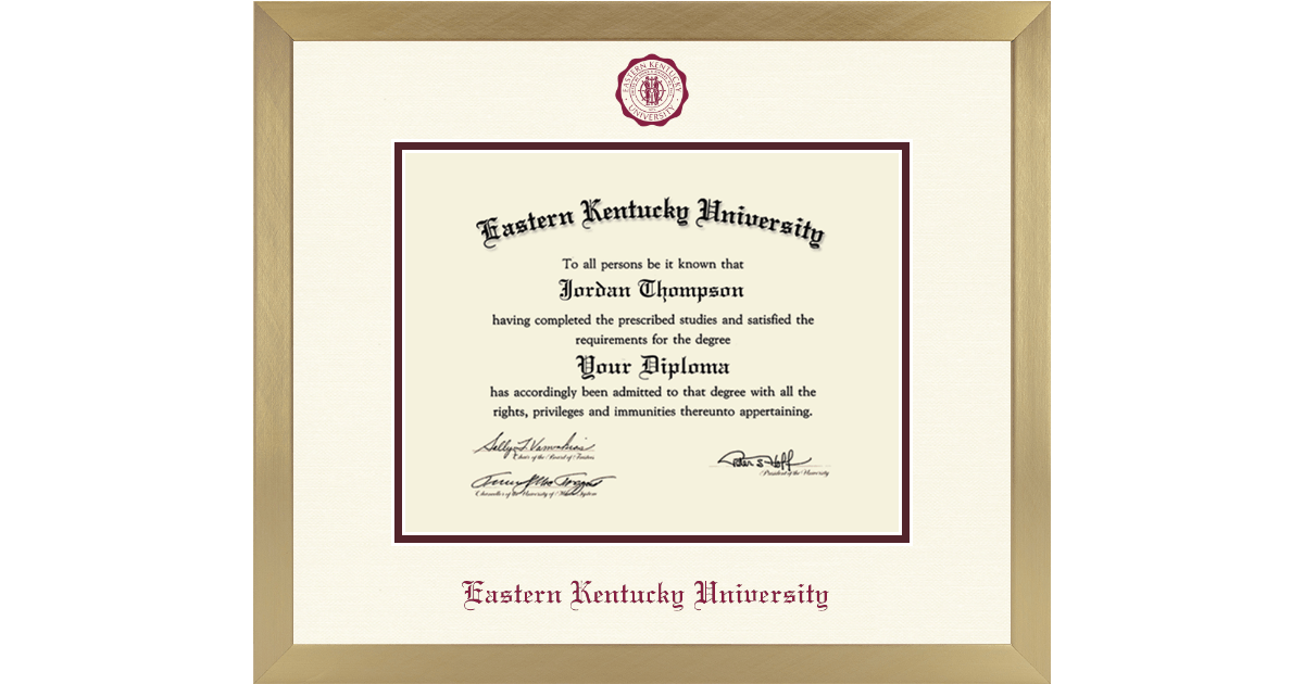 Eastern Kentucky University Diploma Frame | Church Hill Classics