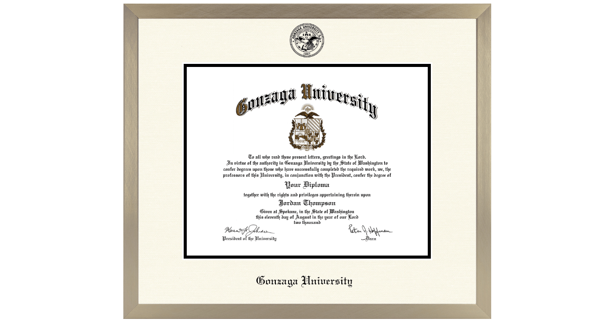 Icon Diploma Frame in Light Champagne - Item #P89627 from Gonzaga University