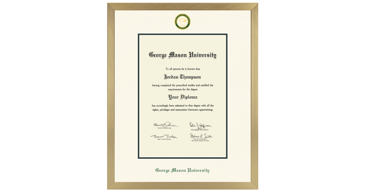 George Mason University Diploma Frame | Church Hill Classics