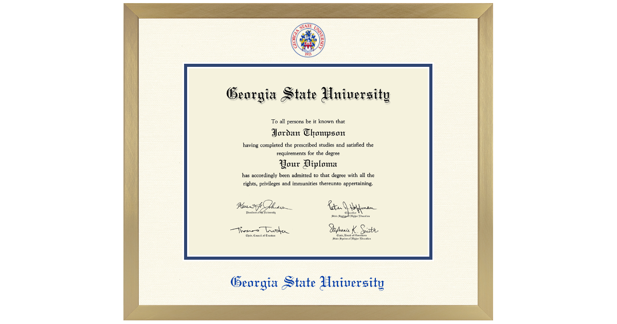 Georgia State University | Diploma Frames | Church Hill Classics