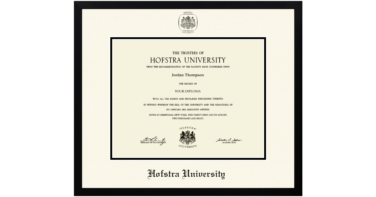 Hofstra University Diploma Frame | Church Hill Classics