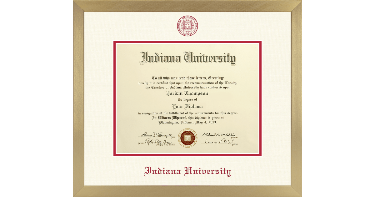 Indiana University Diploma Frame | Church Hill Classics