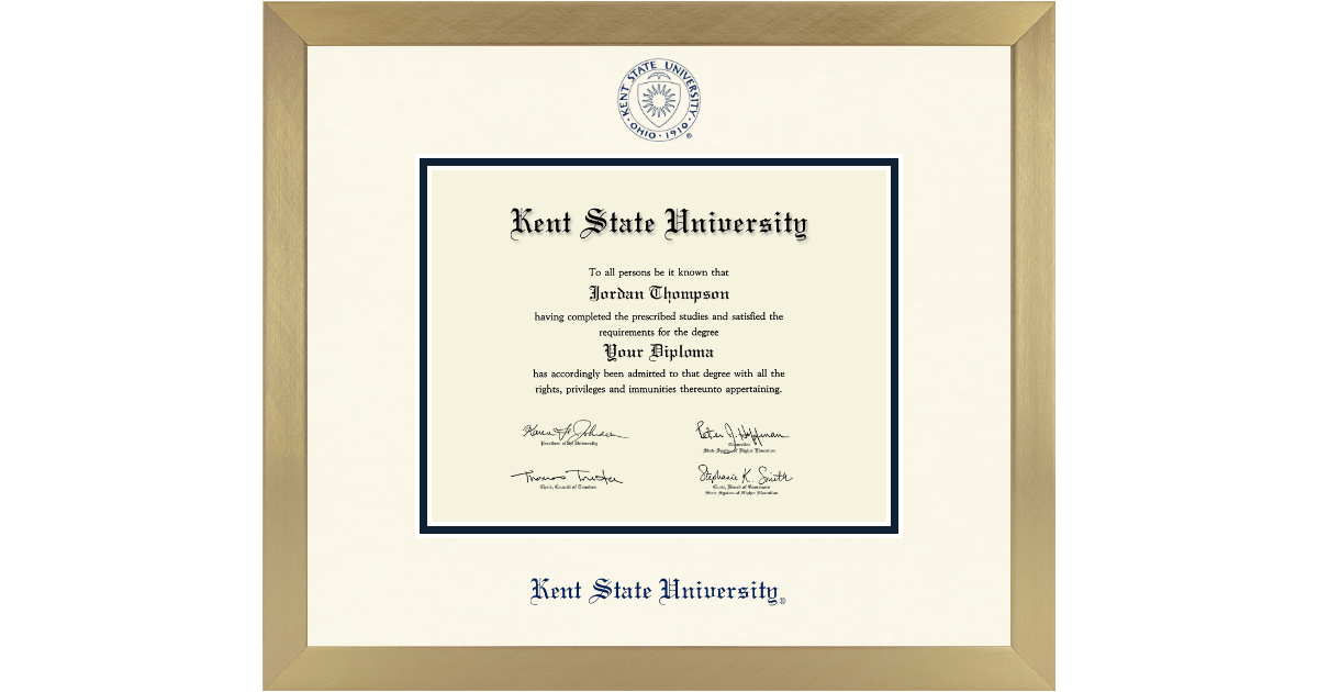Kent State University Diploma Frame | Church Hill Classics