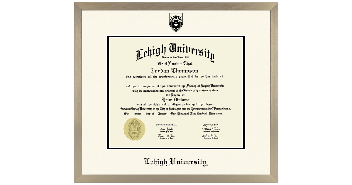 Icon Diploma Frame in Light Champagne - Item #P89830 from Lehigh University