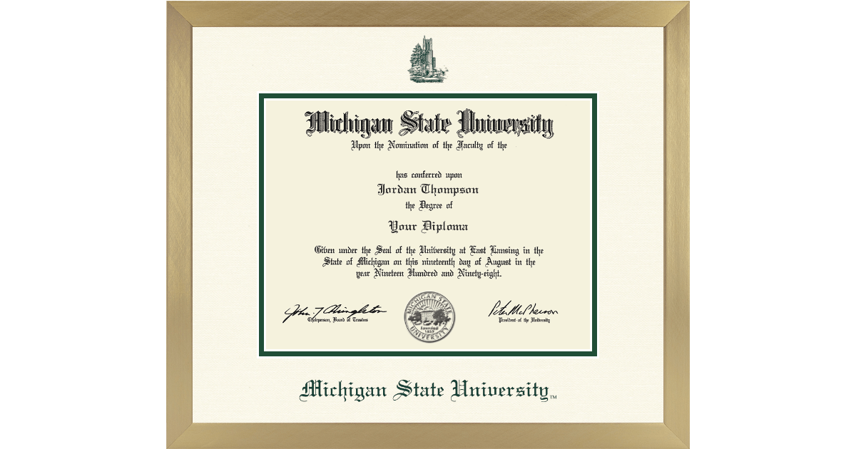 Michigan State University Diploma Frame | Church Hill Classics