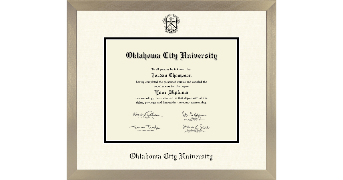 Oklahoma City University Diploma Frame | Church Hill Classics