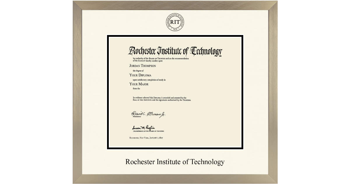 Rochester Institute of Technology Diploma Frame | Church Hill Classics