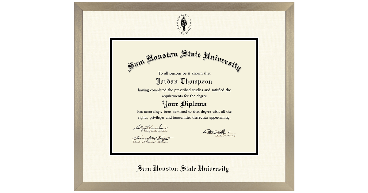 Icon Diploma Frame in Light Champagne - Item #P90487 from Sam Houston ...
