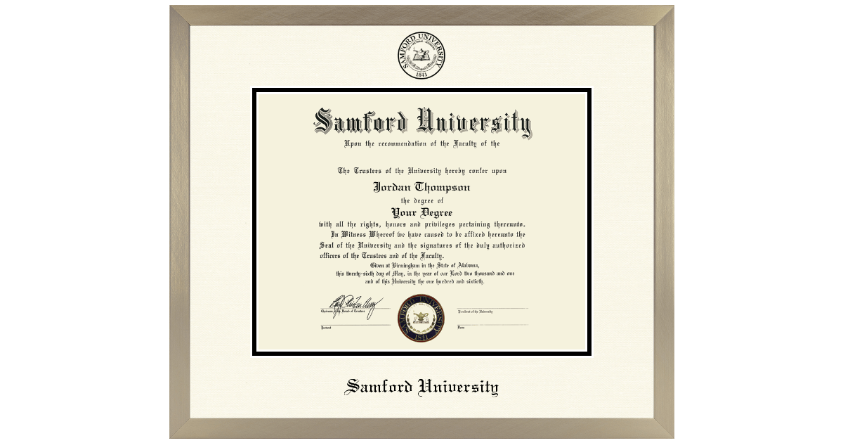 Icon Diploma Frame in Light Champagne - Item #P90488 from Samford University