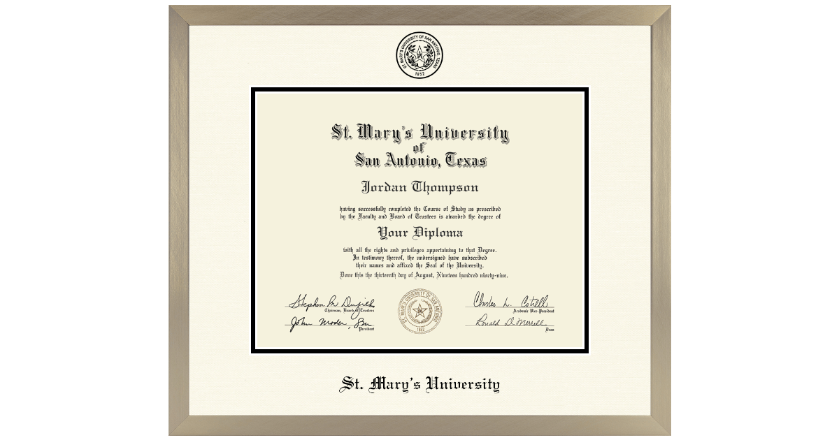 Icon Diploma Frame in Light Champagne - Item #P90512 from St. Mary's University