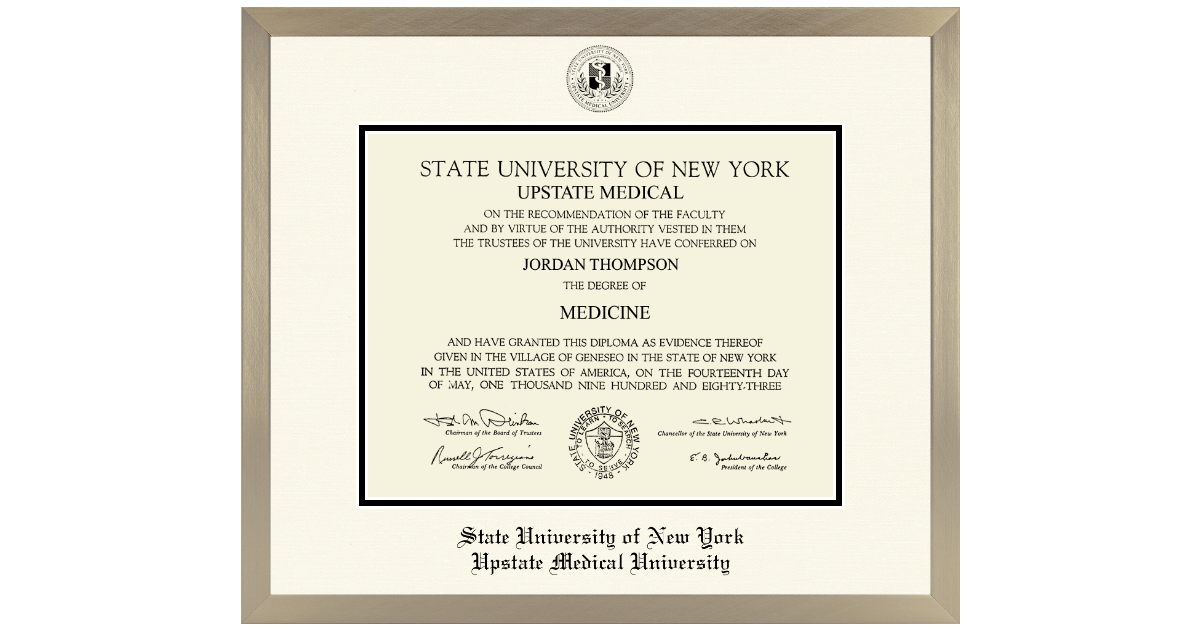 Icon in Light Champagne SUNY Upstate Medical University - Item #215873-90528