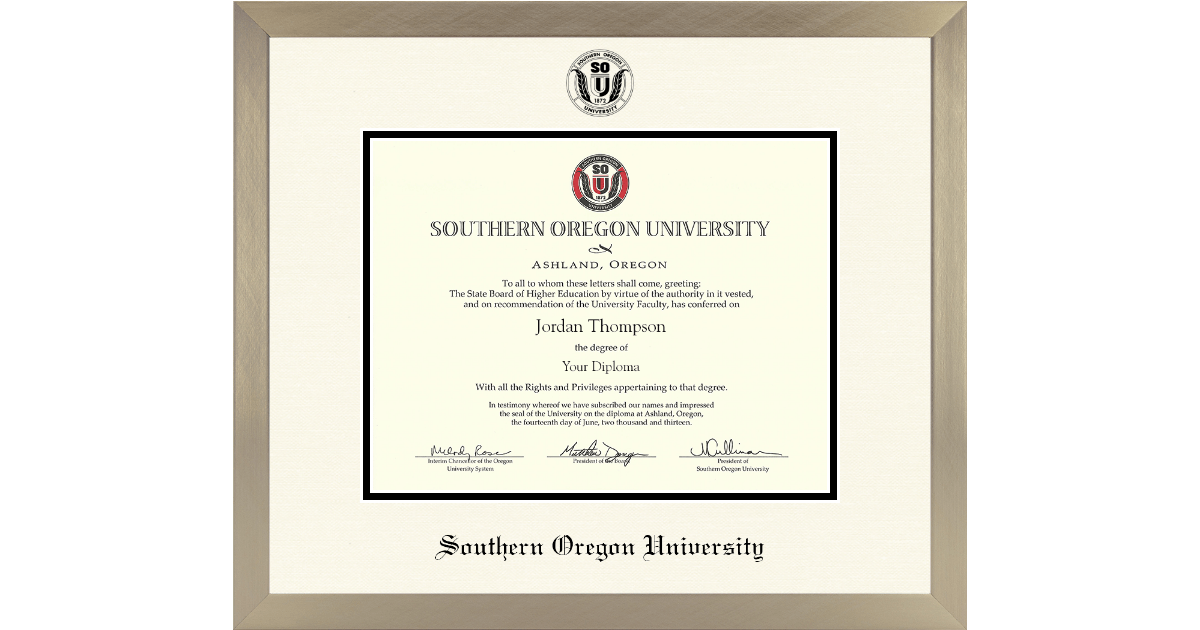 Icon Diploma Frame in Light Champagne - Item #P90571 from Southern Oregon University