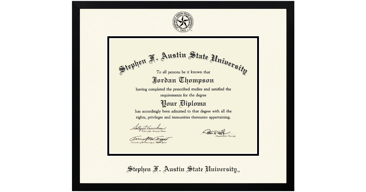 Stephen F. Austin State University Diploma Frame | Church Hill Classics