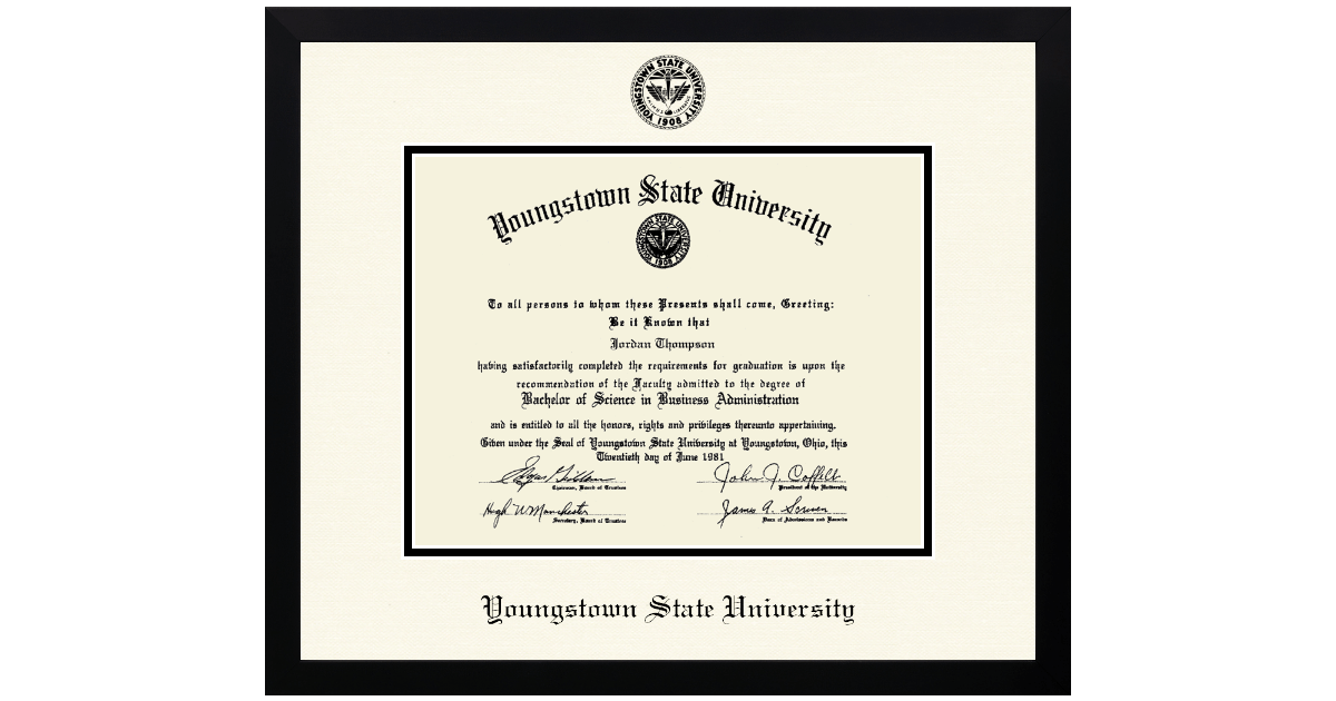 Icon Diploma Frame in Gotham - Item #P90778 from Youngstown State ...
