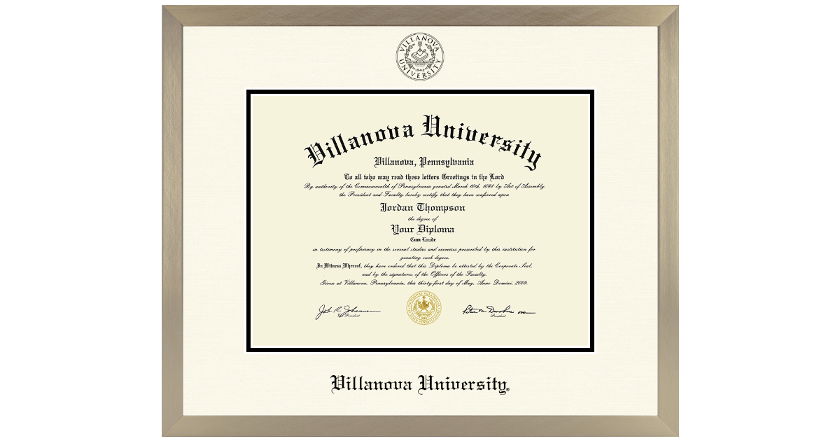 Villanova University Diploma Frame | Church Hill Classics