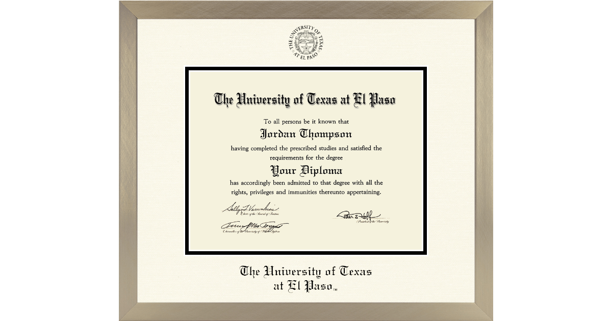 Icon Diploma Frame in Light Champagne - Item #P90954 from University of ...