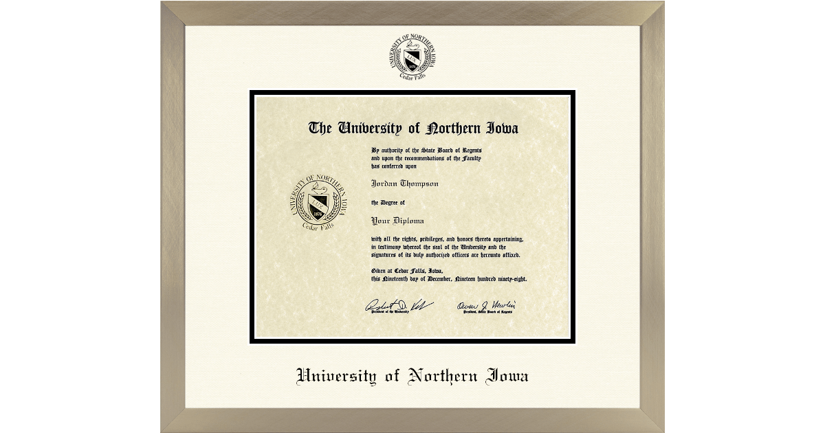 University of Northern Iowa Diploma Frame | Church Hill Classics