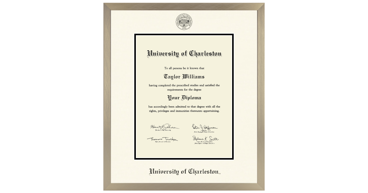 Icon Diploma Frame in Light Champagne - Item #P90976 from University of Charleston