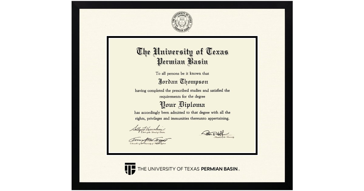 The University of Texas Permian Basin - Diploma Frames - Church Hill ...
